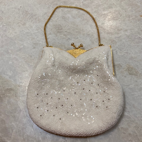Accessories | Vintage 195s Du Val Hand Made Cream Beaded Evening Purse ...